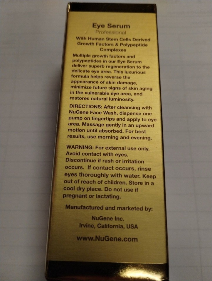 NuGene Beauty Kathy Ireland Age Reversing Eye Serum NIB | eBay