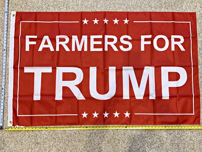 Donald Trump Flag FREE SHIPPING Farmers For Trump RED 3x5' Sign USA ...