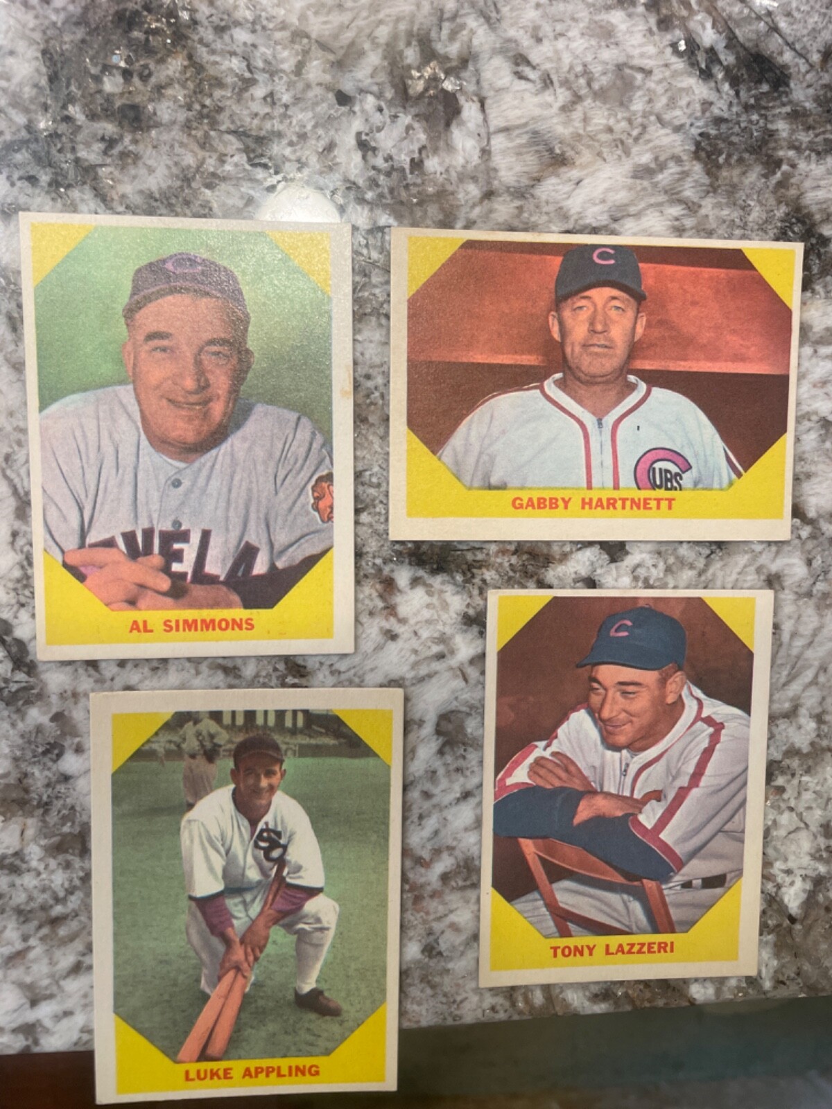 fire lot of 4 vintage 1960 fleer baseball cards Luke Appling Tony ...