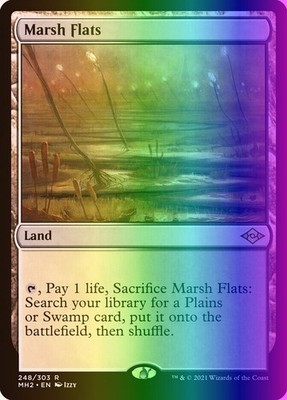 MTG Magic the Gathering Marsh Flats (248/767) Modern Horizons 2 LP FOIL ...