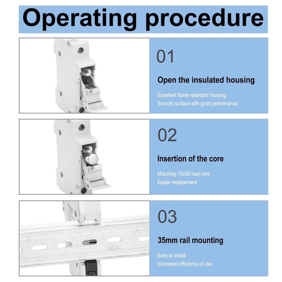 10-Pack 5A Fuse Link RT18-32 Cylindrical Ceramic Tube 10x38mm 500V RO15 ...