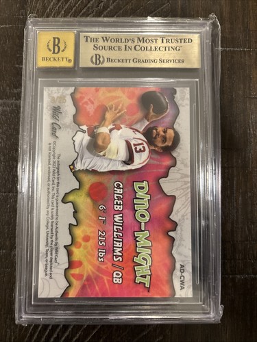 Caleb Williams 2023 Wild Card Dino-Might Auto /25 RC Bears 8/25 Bgs Gem ...