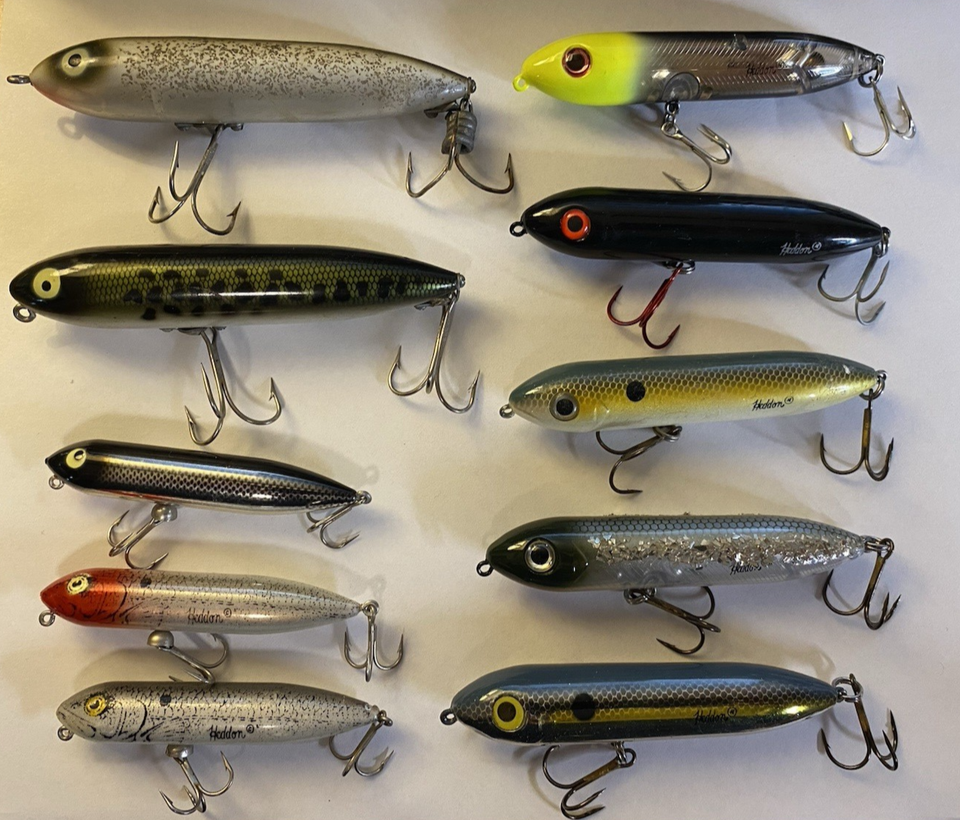 Lot of 10 Heddon Zara Spook Zara Puppy Zara Super Spook Jr Topwater ...