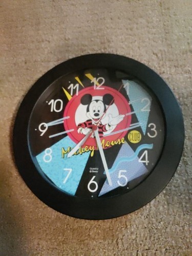 Vintage Disney Mickey Mouse Club Quartz Wall Clock 10" Retro 90s Tested ...
