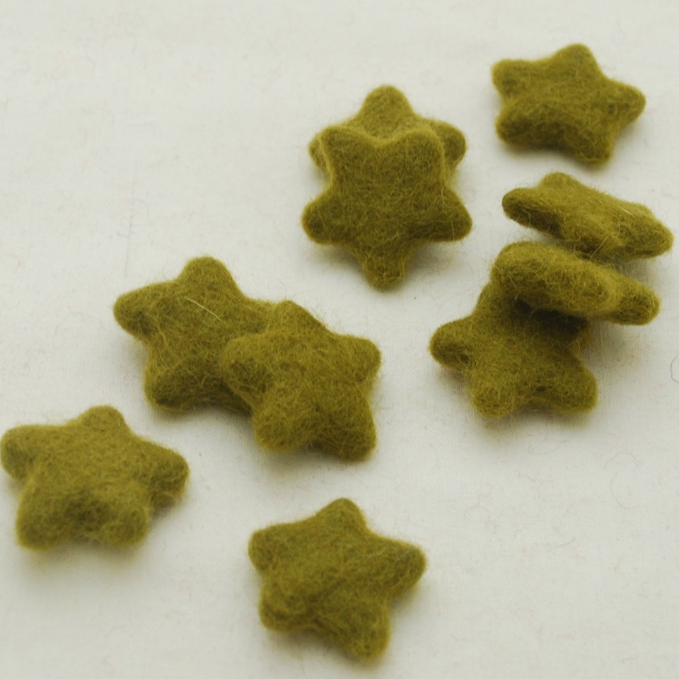 100% Wool Felt Stars - 10 Felted Stars - 90 Colours to choose | eBay