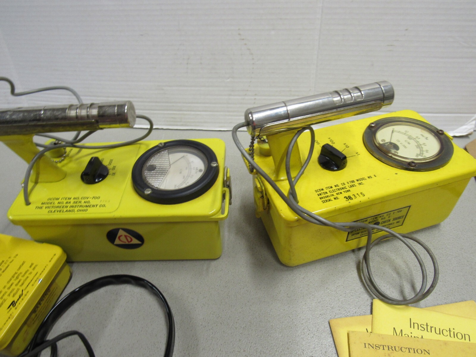 US Civil Defense CD Radiation Detection Set Geiger Counter Model 6 & 6A ...