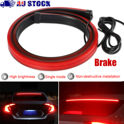 1M Red LED Tail Light Strip Bar Car High Mount Third Brake Stop Rear ...