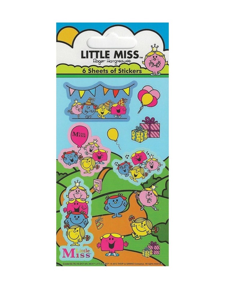 Childrens Character Fun Stickers 6 Sheets Party Pack Loot Bag Fillers ...
