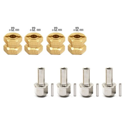 12mm Brass Wheel Hex Hub Extension Axial SCX10 II D90 SCX10 for 1/10 RC ...
