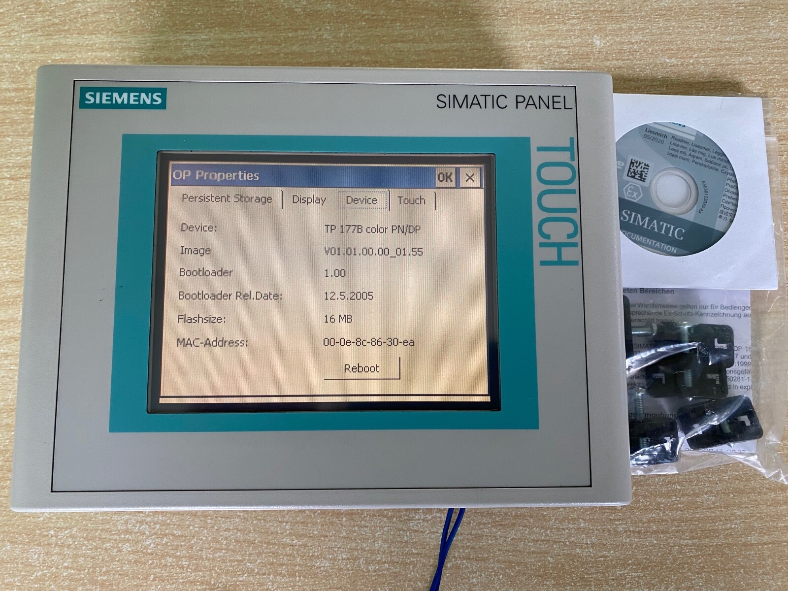 Siemens Simatic Panel Touch TP177B PN/DP-6 CSTN 6AV6 642-0BA01-1AX0 ...