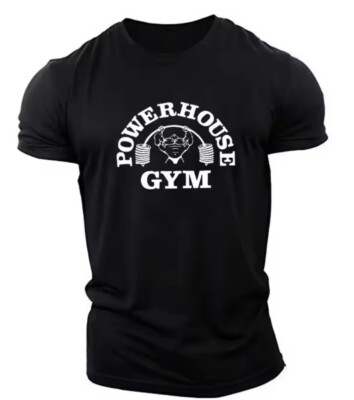 Powerhouse Gym T Shirt Bent Bar Print XL New Muscle Training | eBay