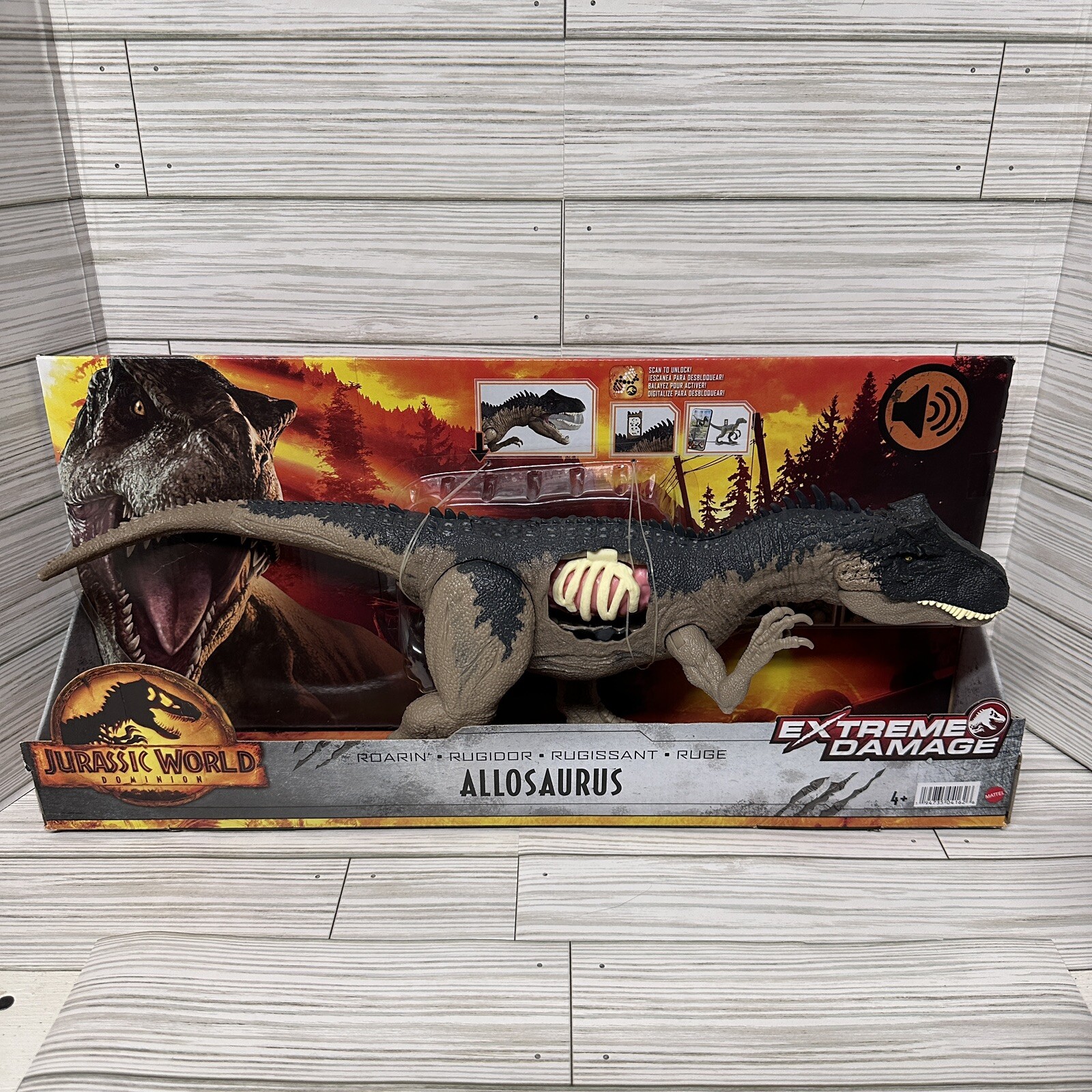 Jurassic World Dominion Extreme Damage Roarin' Allosaurus HFK06 ...