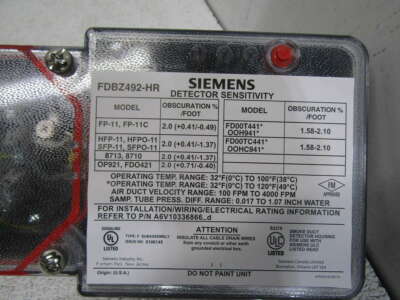 NEW IN BOX, SIEMENS / FARADAY FDBZ492-HR *FOR 8710 / 8713 SMOKES, FP-11 ...