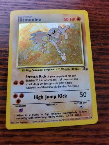 PL Pokemon TCG Fossil Set Hitmonlee Holo Card 7/62 WoTC | eBay