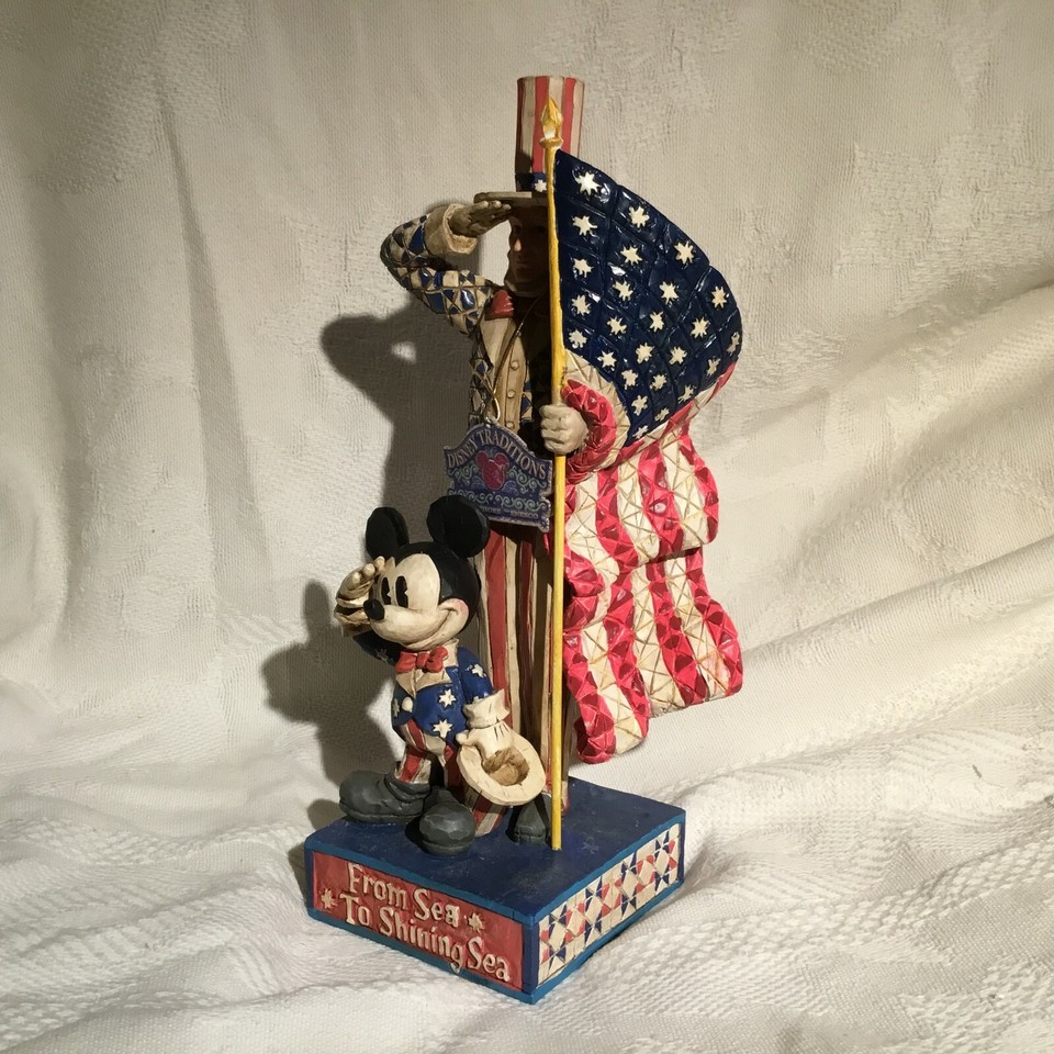 Disney Jim Shore Mickey & Uncle Sam AMERICAN ORIGINALS Figurines Figure ...