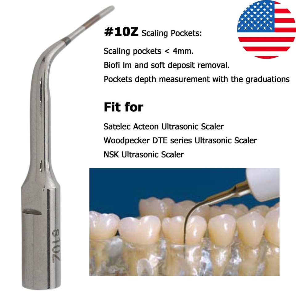 Dental Satelec Ultrasonic Scaler Tips Acteon Piezo Perio Tips H3 10Z 1S ...