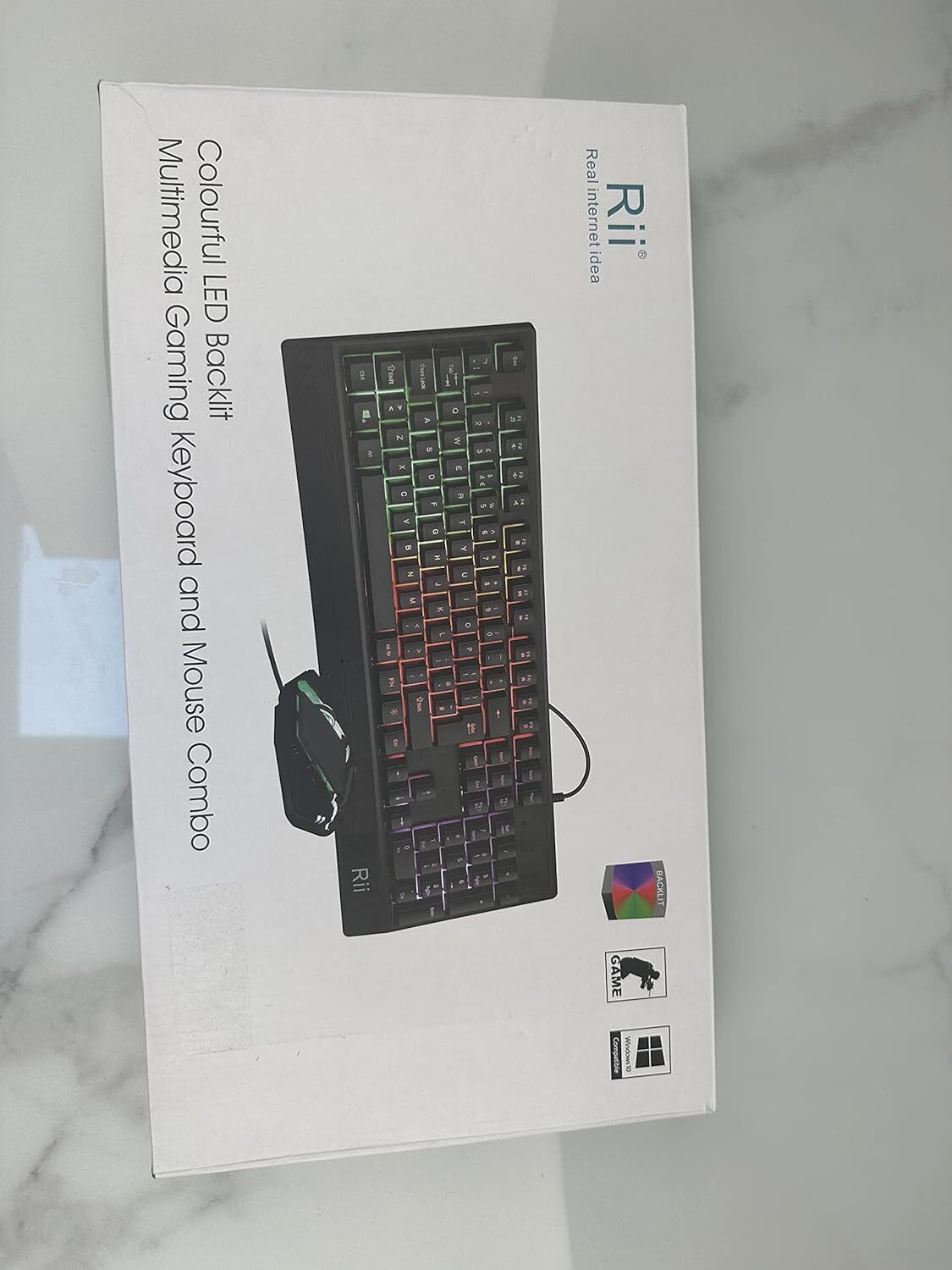 Rii RK400 Rainbow LED Backlit Gaming Keyboard Mouse Combo for sale ...