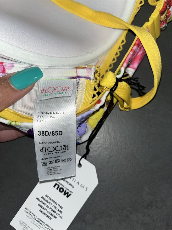 BNWT Ladies Yellow Dragonfly Floozie Frost French Bikini Size 16 ...