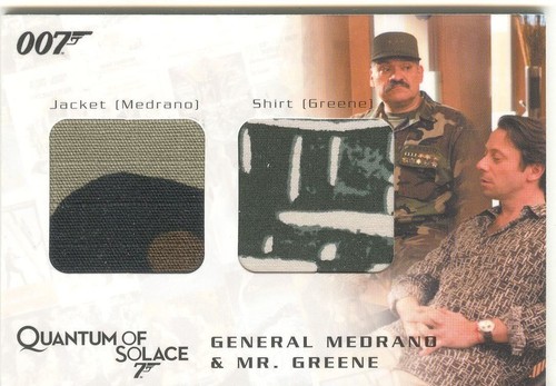 James Bond Archives 2009 Relic / Costume Card QC08 General Medrano & Mr ...