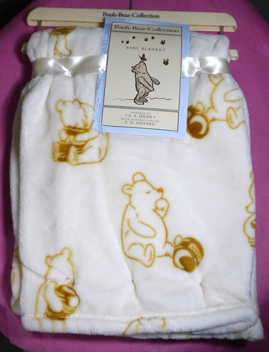 NEW Pooh Bear Collection 30"x40" Baby Blanket Winnie The Pooh Honey ...