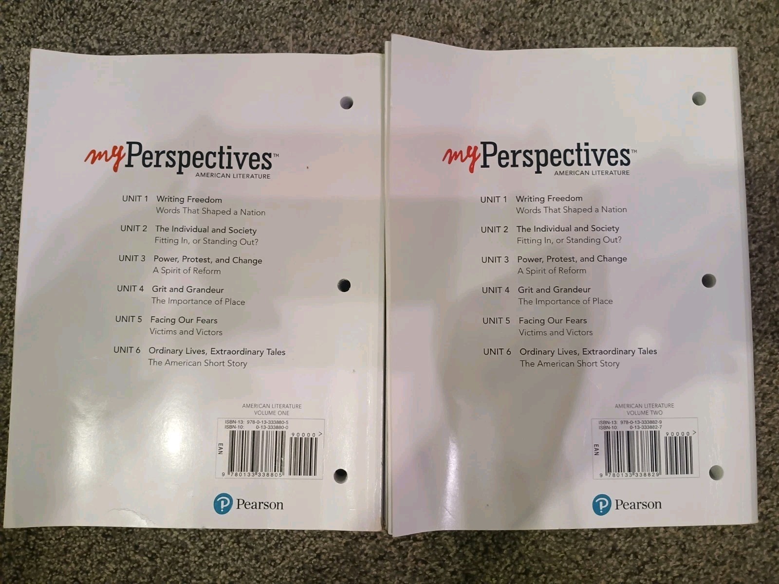 Pearson My Perspectives American Literature Vol 1 & 2 Grade 11 | eBay