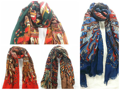 Elegant Ancient Greece Classics Print Antique Style Big Soft Scarf ...