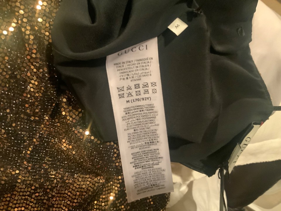 $4800 Tom Ford GUCCI 2001 Brand New Maxi Slip Dress Leather G Trim Size ...