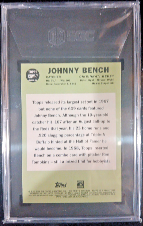 2012 TOPPS UPDATE CNW-7 JOHNNY BENCH CARDS THAT NEVER WERE 10 GM | eBay