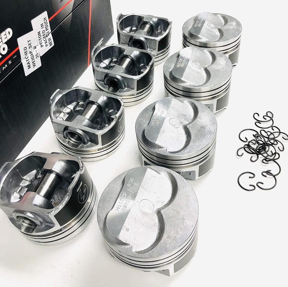 SPEED PRO Chevy 350 12:1 STD Hypereutectic 11.8cc Dome Pistons Set/8 ...
