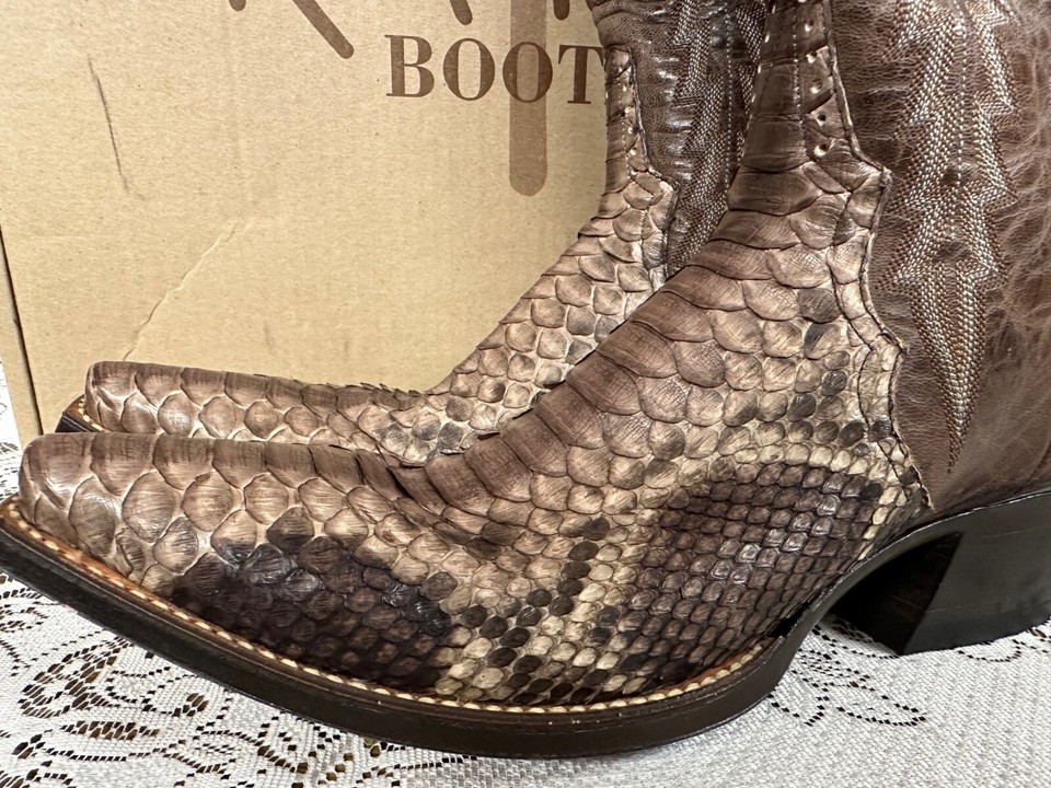 Handmade Rock Natural Python Cowgirl Boot 10724 by Rod Patrick ...