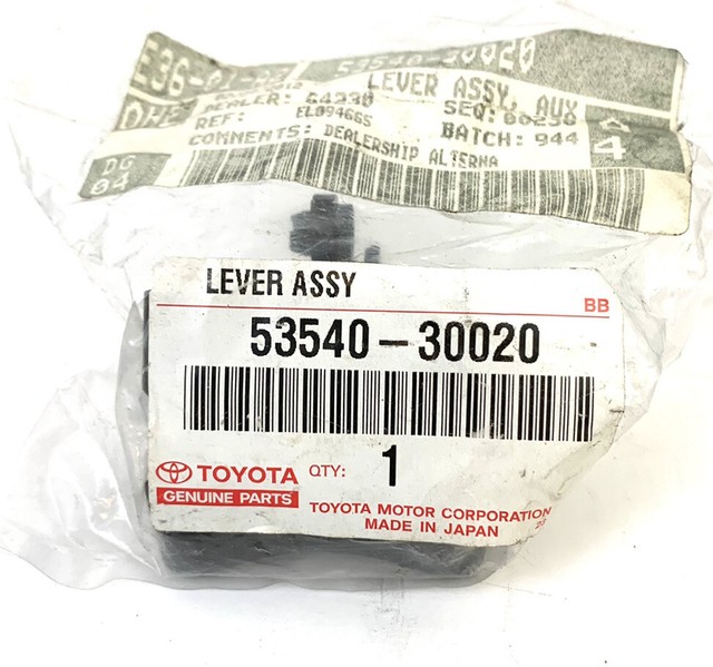 5354030020 Genuine Toyota Lever ASSY Auxiliary Catch Release 53540 ...