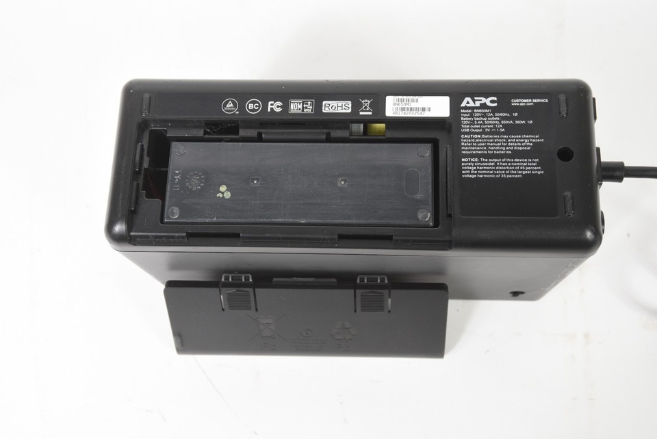 APC BN650M1 Black Back UPS 650 Battery Backup & Surge Protector Battery ...