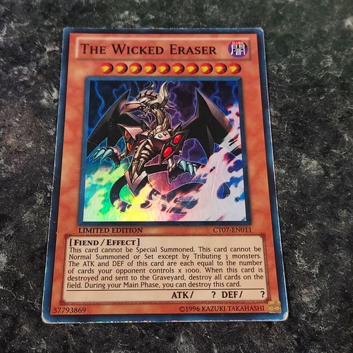 The Wicked Eraser CT07-EN011 Super Rare Foil Holo Yu-Gi-Oh! Yugioh | eBay