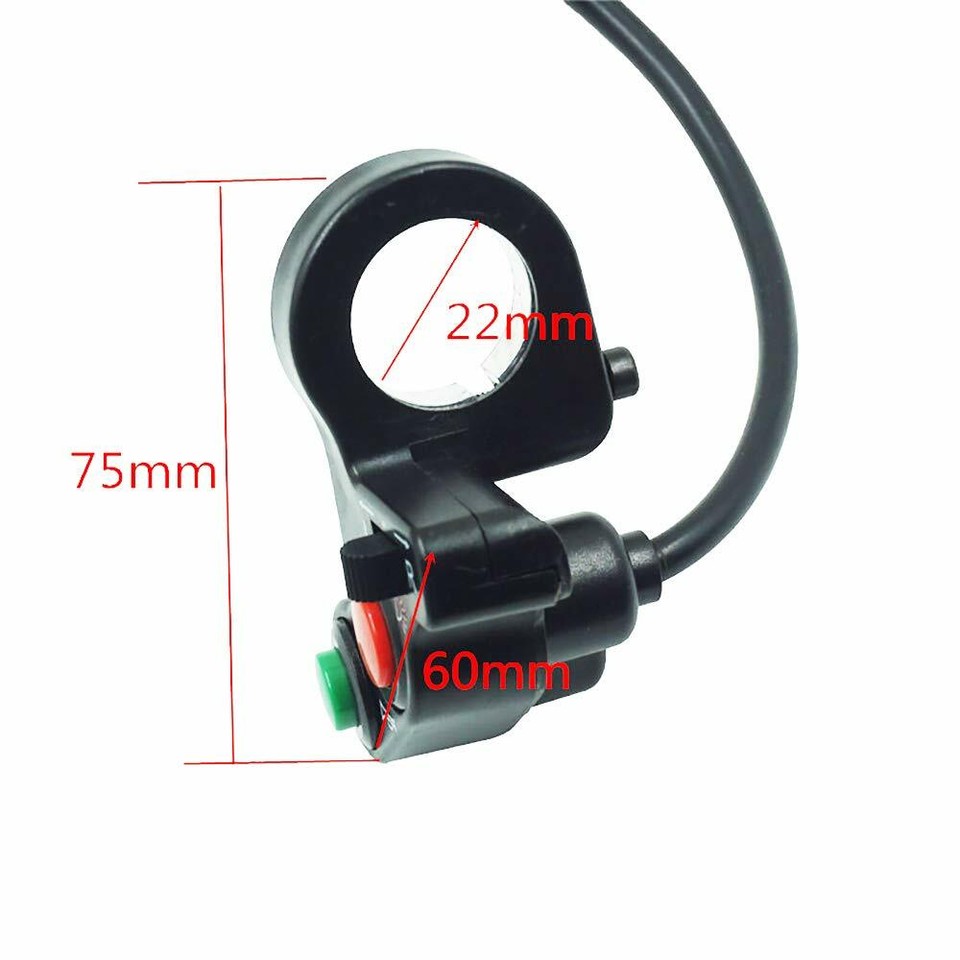 7/8" 22mm Motorcycle Handlebar Switch On Off Push Button for Horn Turn ...