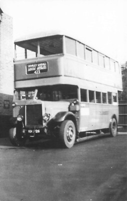 Vintage Photograph Double Decker Bus - Route 423 Swanley Garage (Z1 ...
