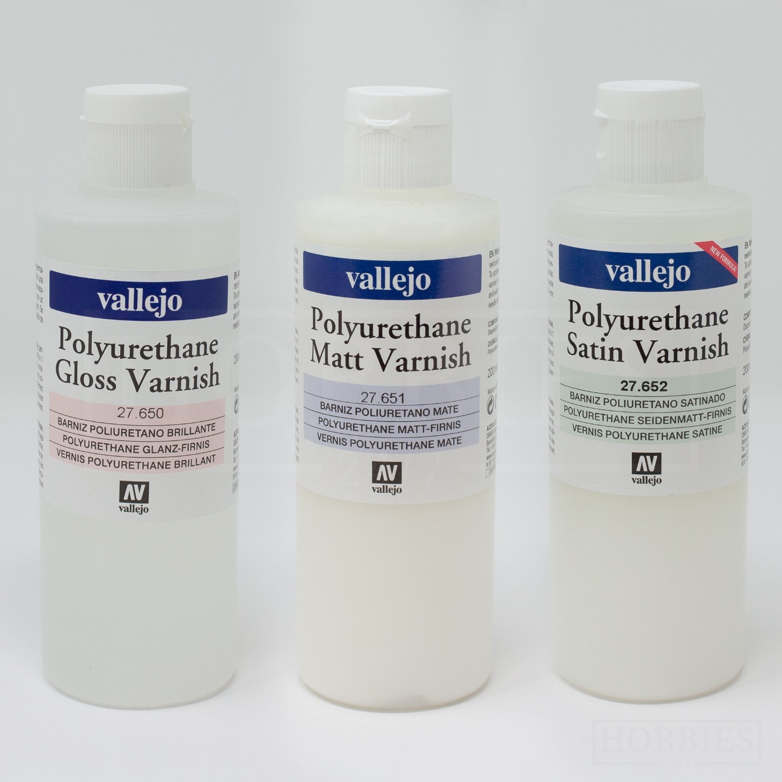 Vallejo Matt Satin Gloss Varnish 200ml Bottle Polyurethane Airbrush ...