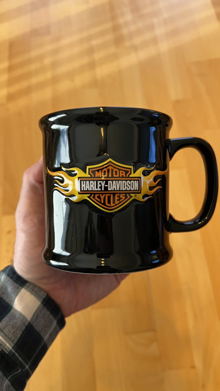 VTG, Harley-Davidson, Raised, 3D Logo, Black/Orange, Coffee/Tea, Mug ...