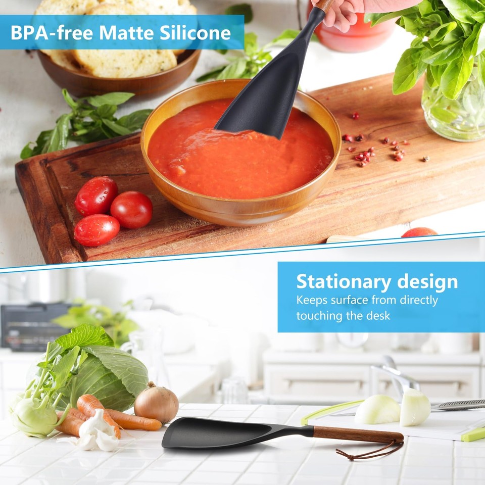Multifunction Silicone Spatula Spoon - Premium Kitchen Utensil Set for ...