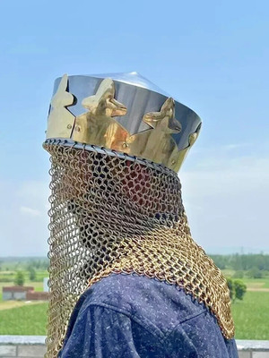 Medieval King Arthur Monty Python Helmet Armor Chainmail Crown Helmet ...