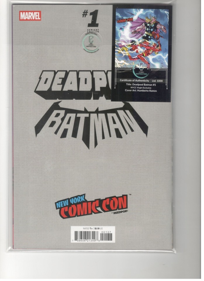 MARVEL/DC: DEADPOOL/BATMAN #1 HUMBERTO RAMOS NYCC 2025 Virgin COVER LTD ...