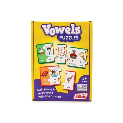 Junior Learning Vowel Puzzles - Match Long & Short Vowels with Similar ...