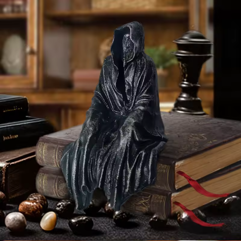 Creative Nightwalker Gothic Creeper Reaper Sitting Statue Resin ...
