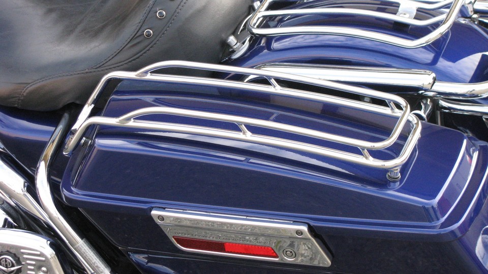 Mutazu Harley King Street Road Glide Hard Saddlebag Lid Trim Top Rails ...