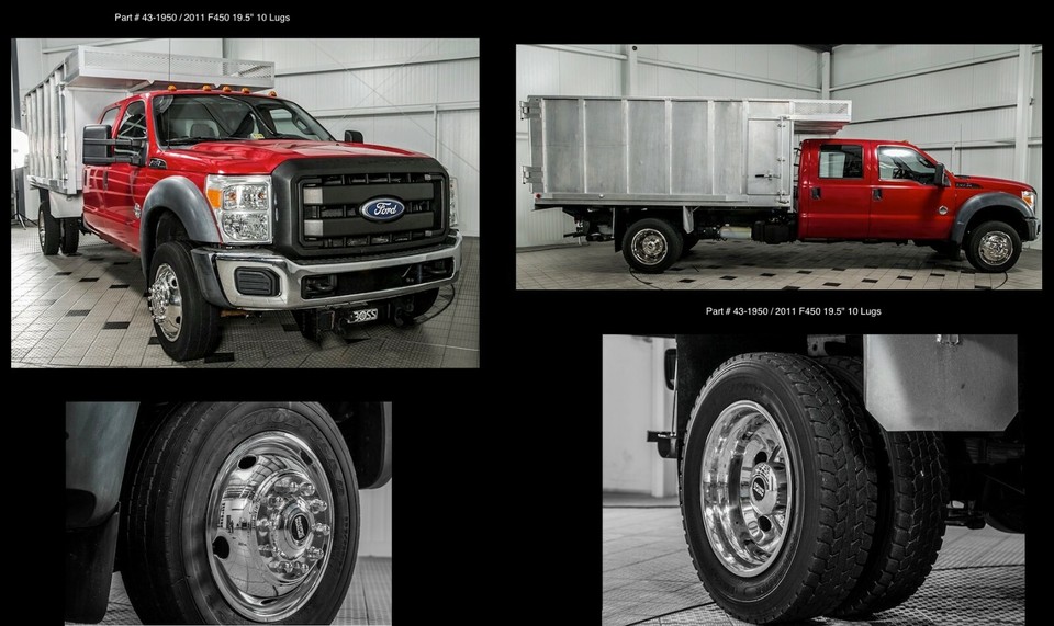 FORD F450 F550 19.5" 05-26 10 LUG Pacific Dualies Stainless Dually ...