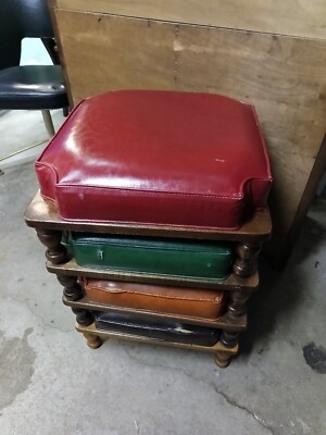 ETHAN ALLEN Red Stacking Footstool Only - Mid Century - as-is cond | eBay