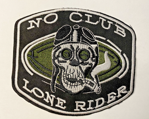 No Club Lone Rider Motorcycle 4in Embroidered Iron-on Patch | eBay