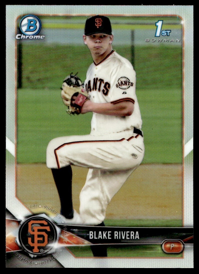 2018 Bowman Draft Chrome Refractor Blake Rivera G29 San Francisco Giants #BDC-80 | eBay