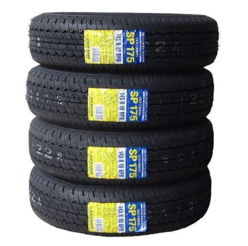 Set of 4 Dunlop SP175 145R10 6PR 145/80R10 Summer Tires from Japan ...
