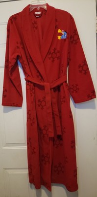 Ladies DISNEY STORE Red Fleece Robe, Pooh & Eeyore, size M | eBay