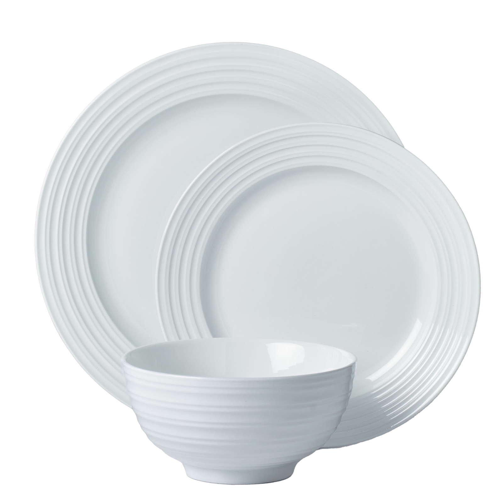 Anniston 12-Piece Porcelain Round-Shaped Dinnerware Set | eBay